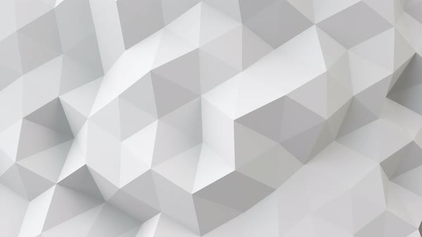 White polygonal geometric surface. Computer generated seamless loop abstract motion background ...