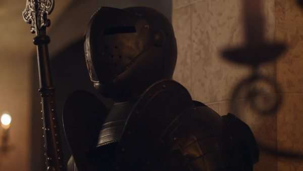 Close up shot of knight armor standing in hallway - HD Royalty-free ...