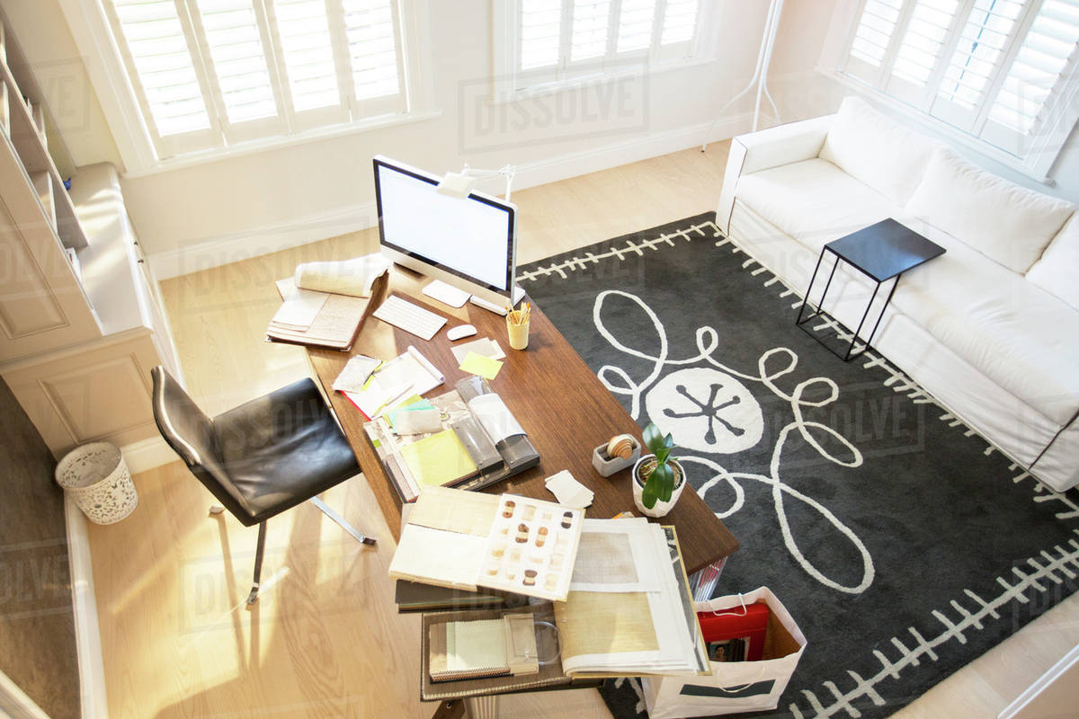 High angle view of interior designer's office - Royalty-free Stock ...