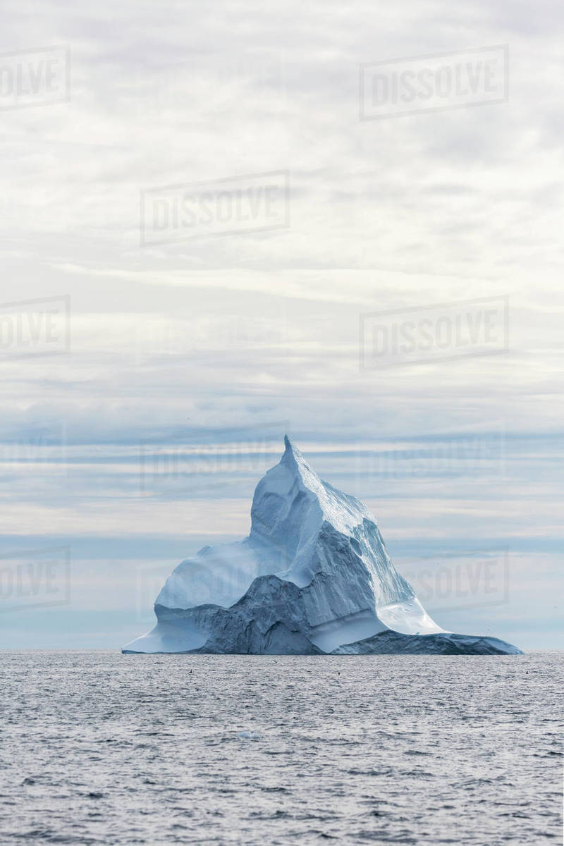 Majestic iceberg formation above Atlantic Ocean Greenland - Royalty ...