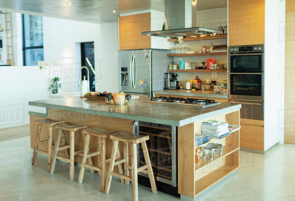 Modern home showcase kitchen - Stock Photo - Dissolve