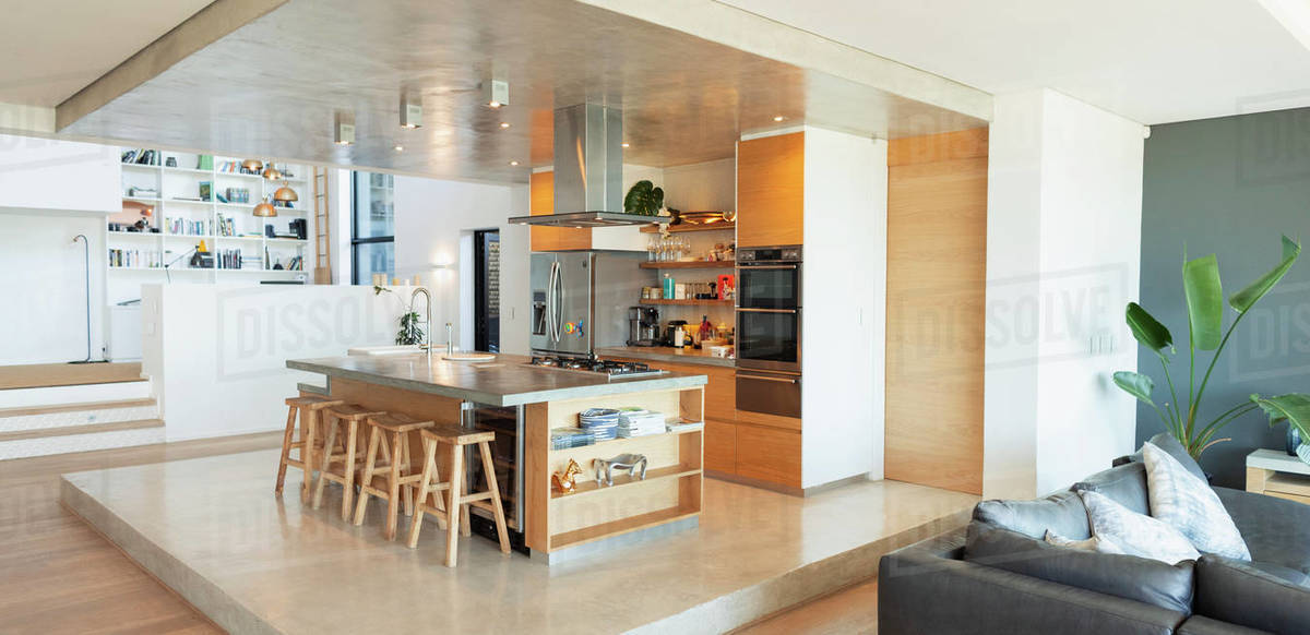 Modern home showcase kitchen - Stock Photo - Dissolve