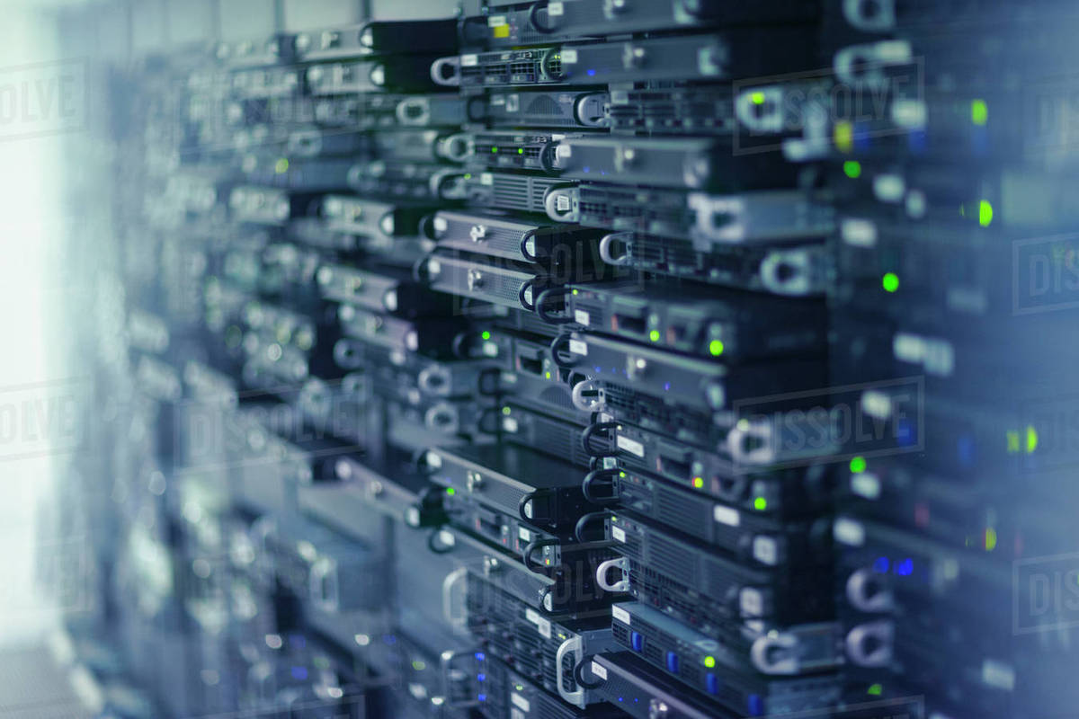 Server room rack panels - Stock Photo - Dissolve