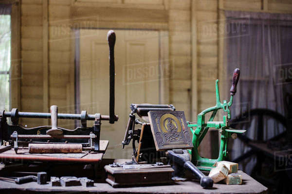 Old printing press machine - Royalty-free Stock Photo | Dissolve