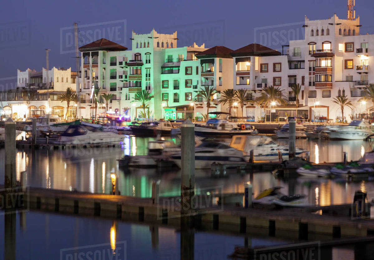 Marina by Agadir at sunset in Morocco - Royalty-free Stock Photo | Dissolve