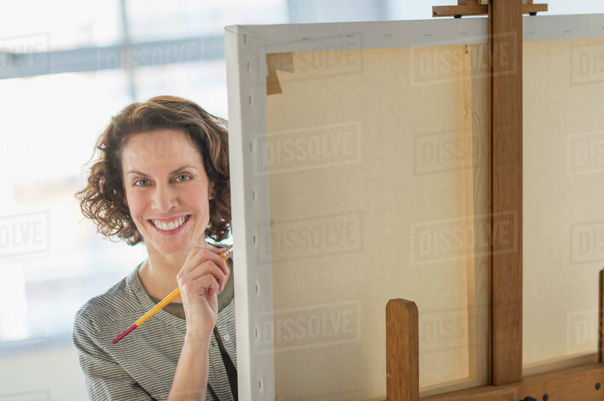 Portrait of artist in studio - Royalty-free Stock Photo | Dissolve