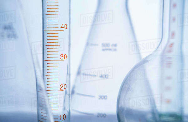 Measurements on beakers - Royalty-free Stock Photo | Dissolve