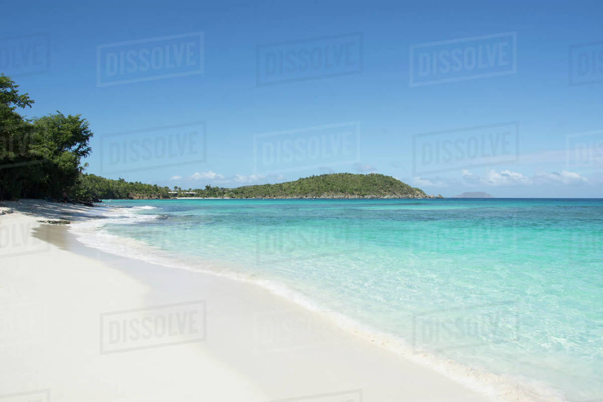 Beach at Hawksnest Bay in St. John, Virgin Islands - Royalty-free Stock ...