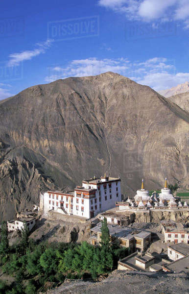India, Ladakh, Leh District, Lamayuru, Buddhist Lamayuru Monastery in ...