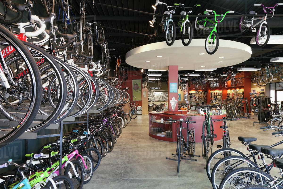 Interior of bicycle shop - Royalty-free Stock Photo | Dissolve
