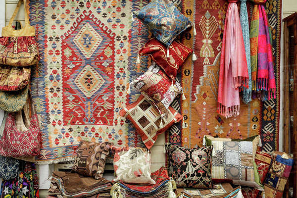 Turkey, Istanbul, Local textile souvenirs at Grand Bazaar - Royalty ...