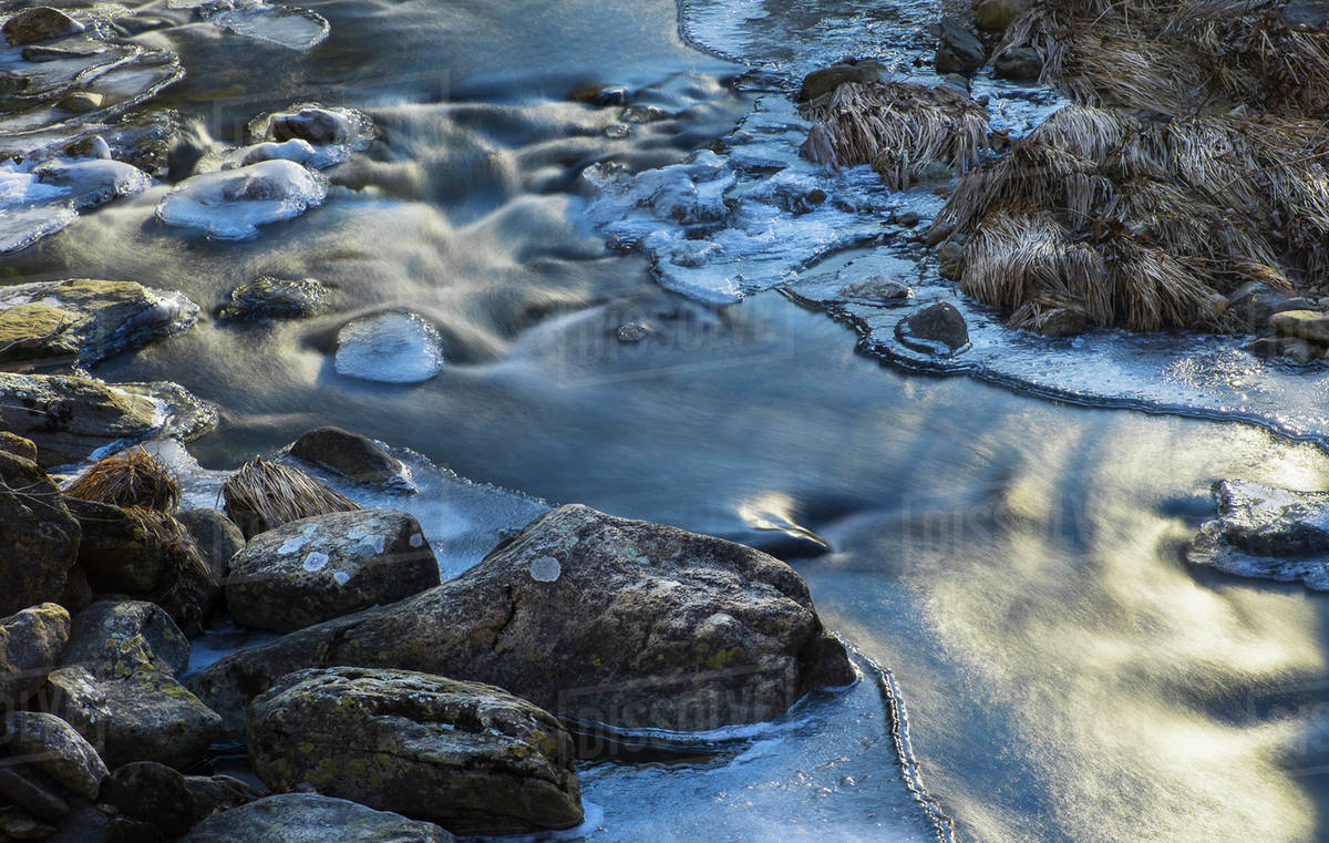 Stream in winter - Royalty-free Stock Photo | Dissolve