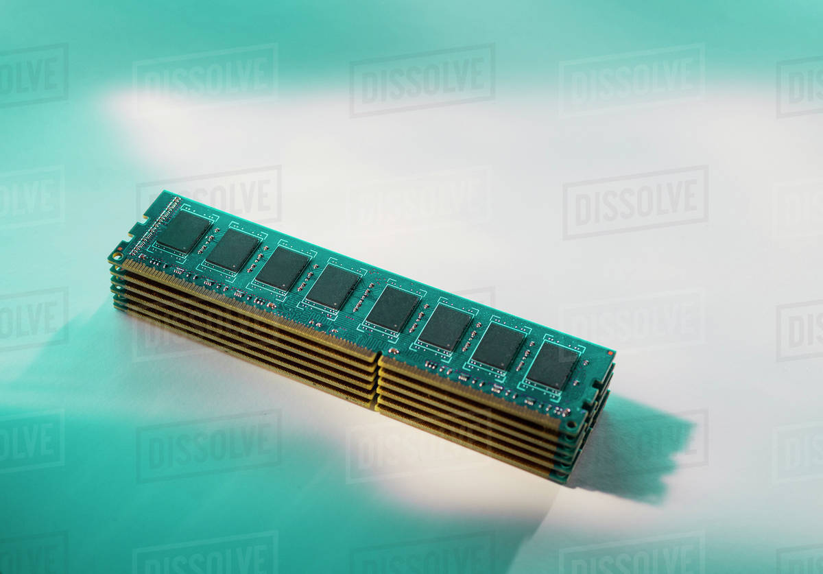 Studio shot of computer chips - Stock Photo - Dissolve