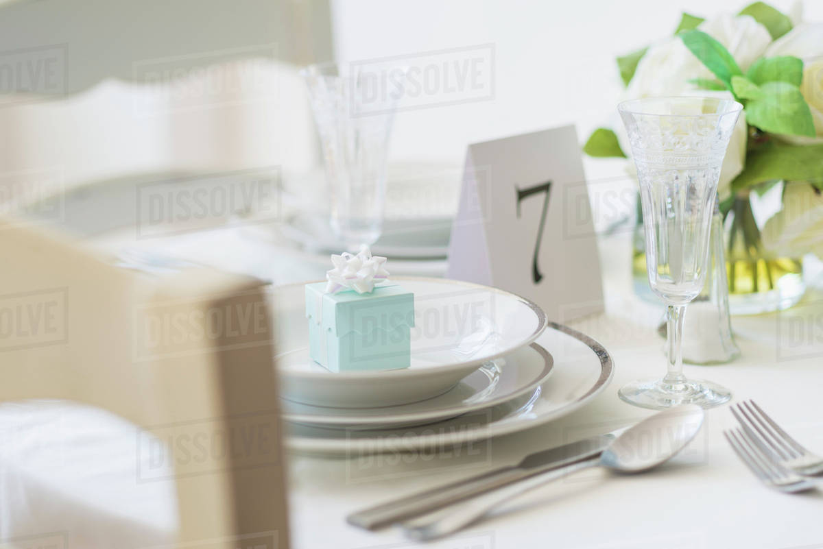 Close up of place setting - Stock Photo - Dissolve