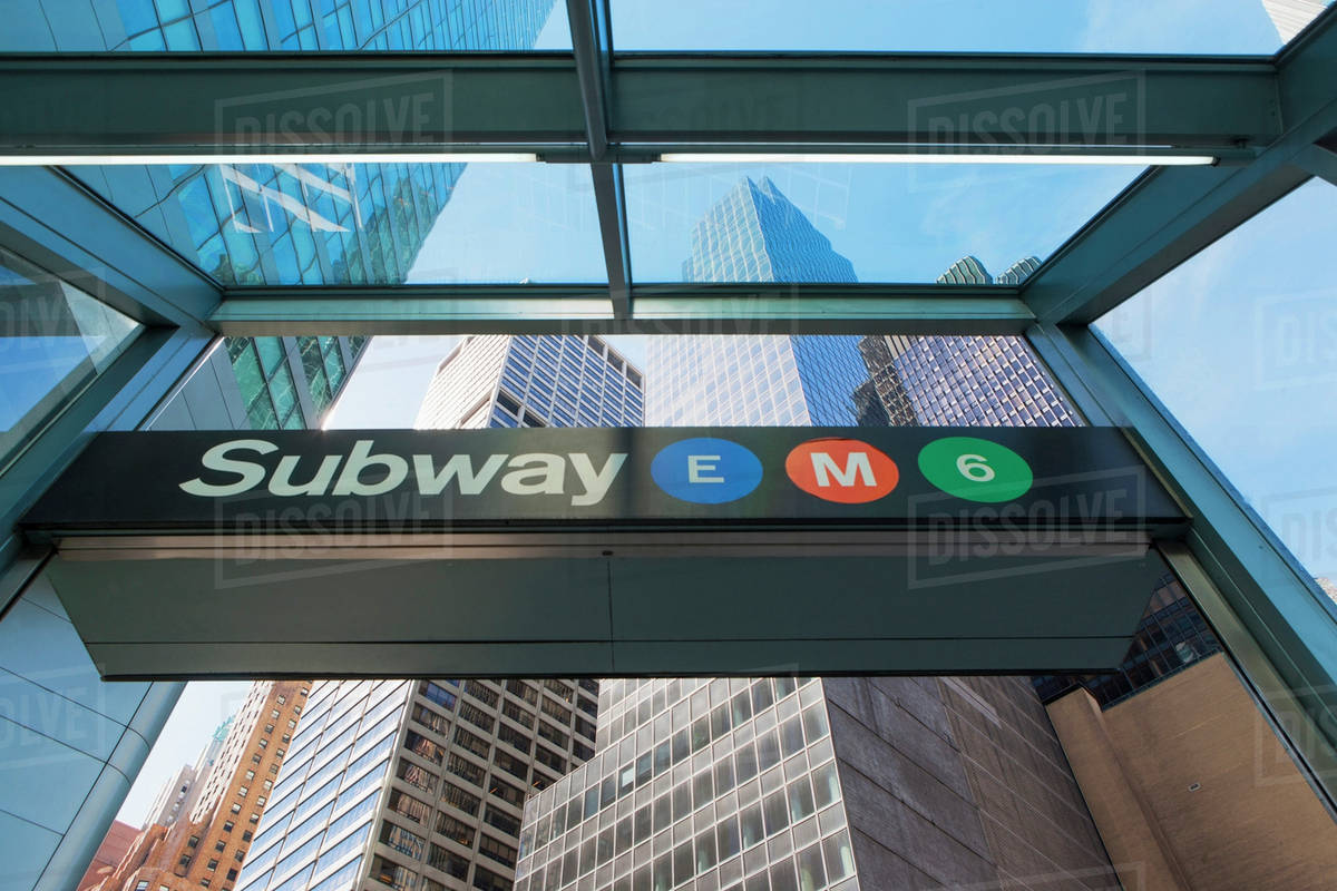 Information sign at subway entrance - Royalty-free Stock Photo | Dissolve