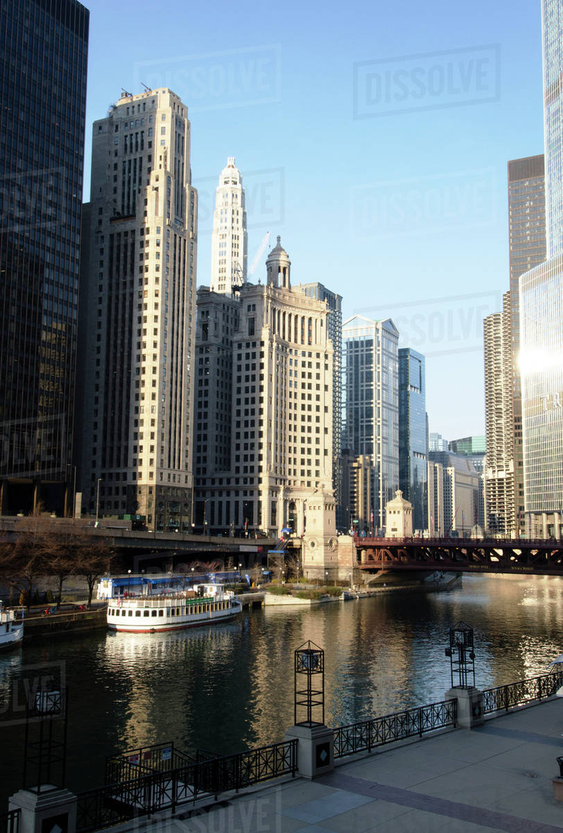 Waterfront cityscape at sunlight - Royalty-free Stock Photo | Dissolve