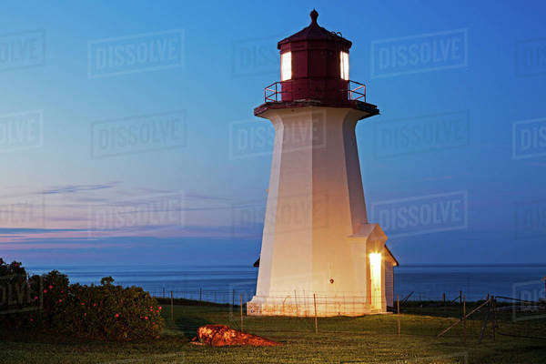 Cap Blanc Lighthouse at night - Royalty-free Stock Photo | Dissolve
