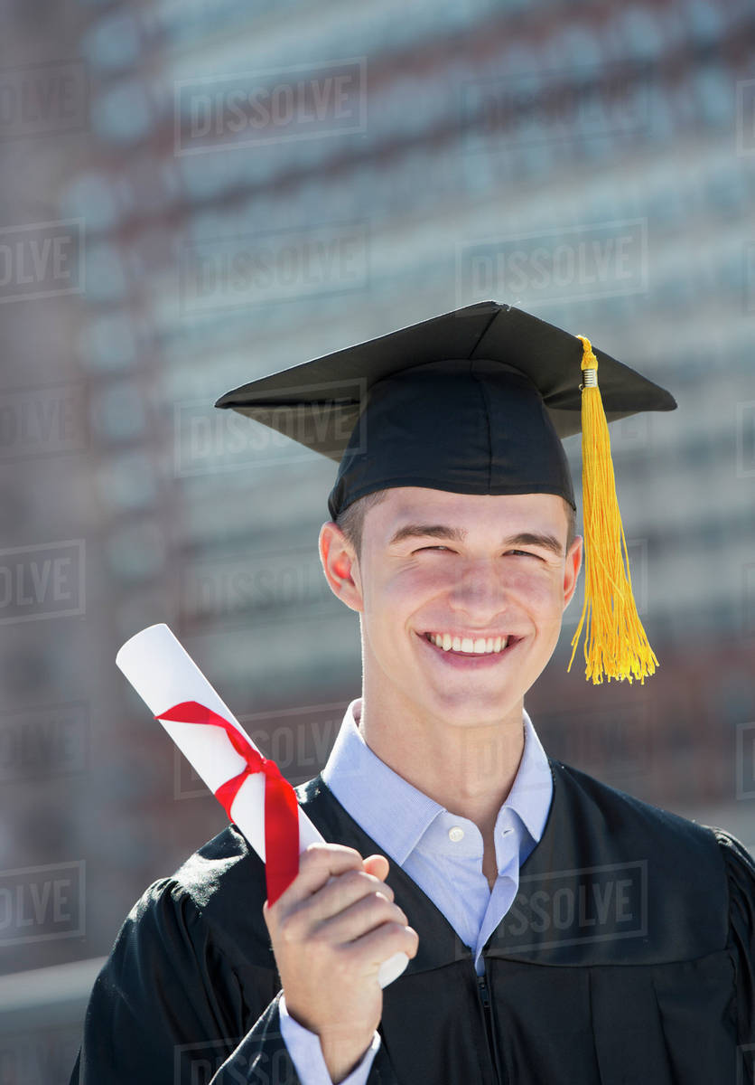 Teenage boy (16-17) at his graduation ceremony - Royalty-free Stock ...
