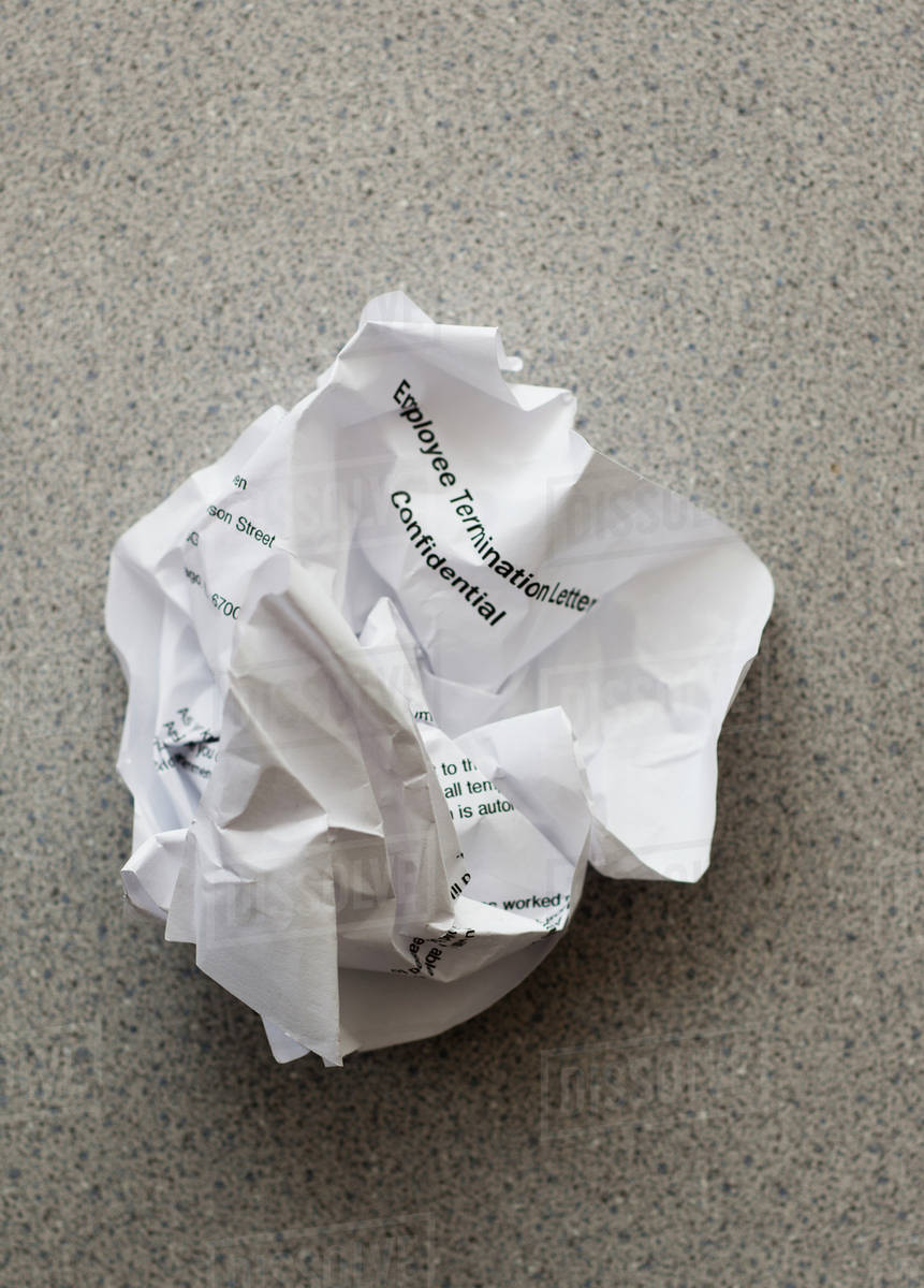 Studio shot of crumpled document - Royalty-free Stock Photo | Dissolve
