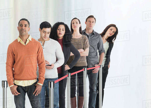 Group of people waiting in line - Royalty-free Stock Photo | Dissolve