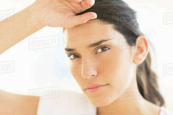 Portrait of tired woman - Royalty-free Stock Photo | Dissolve