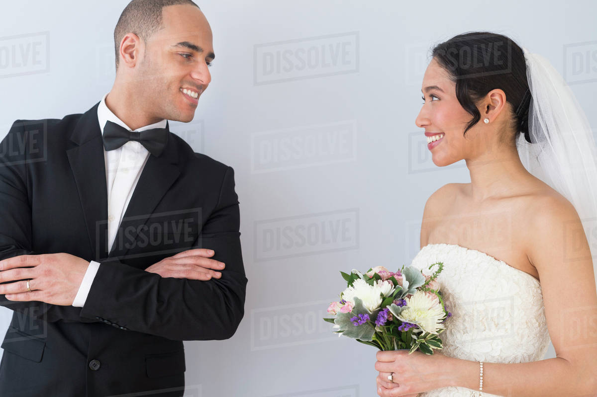 Portrait of bride and groom - Royalty-free Stock Photo | Dissolve