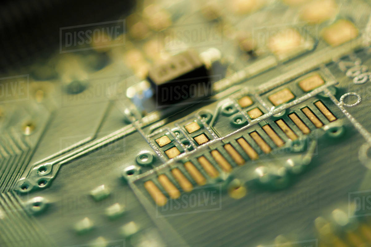 Studio shot of computer chip - Stock Photo - Dissolve