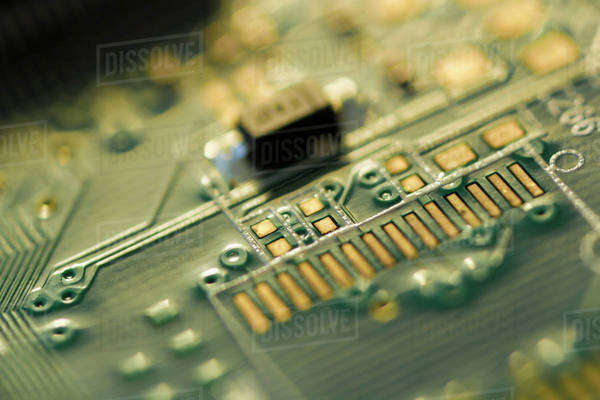 Studio shot of computer chip - Stock Photo - Dissolve