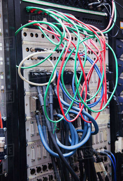 Close-up of network cables - Royalty-free Stock Photo | Dissolve