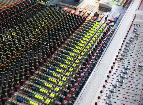 Control panel in recording studio - Royalty-free Stock Photo | Dissolve