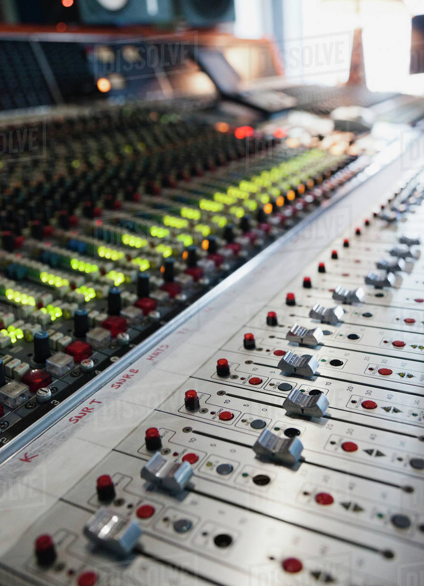 Control panel in recording studio - Royalty-free Stock Photo | Dissolve