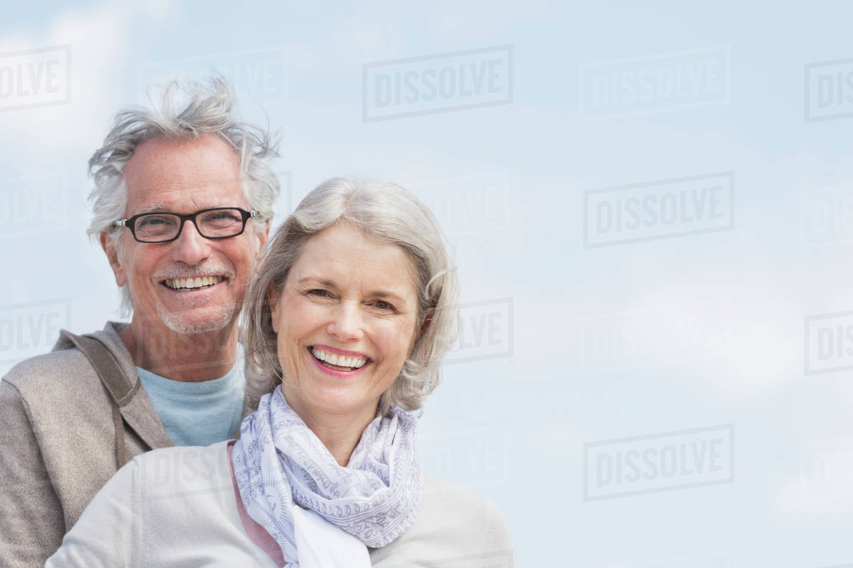 Portrait of senior smiling outdoors - Royalty-free Stock Photo | Dissolve