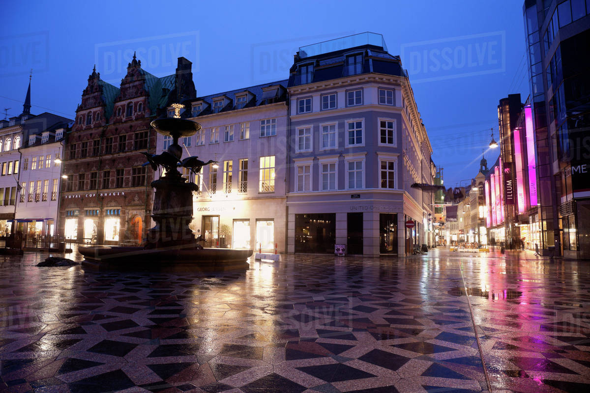 Old town scene in early morning - Royalty-free Stock Photo | Dissolve