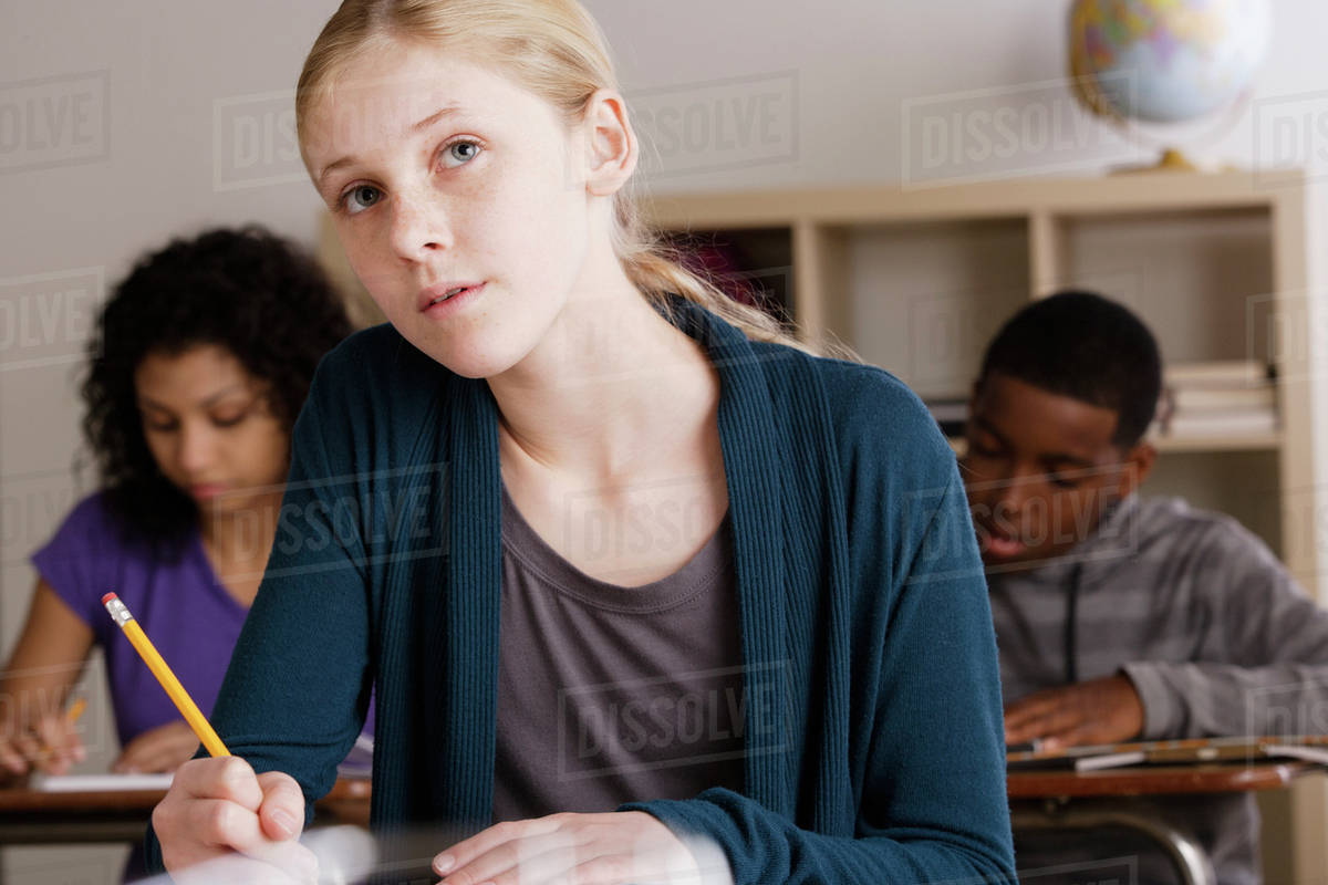 Teenage students (14-15, 16-17) at school - Royalty-free Stock Photo ...