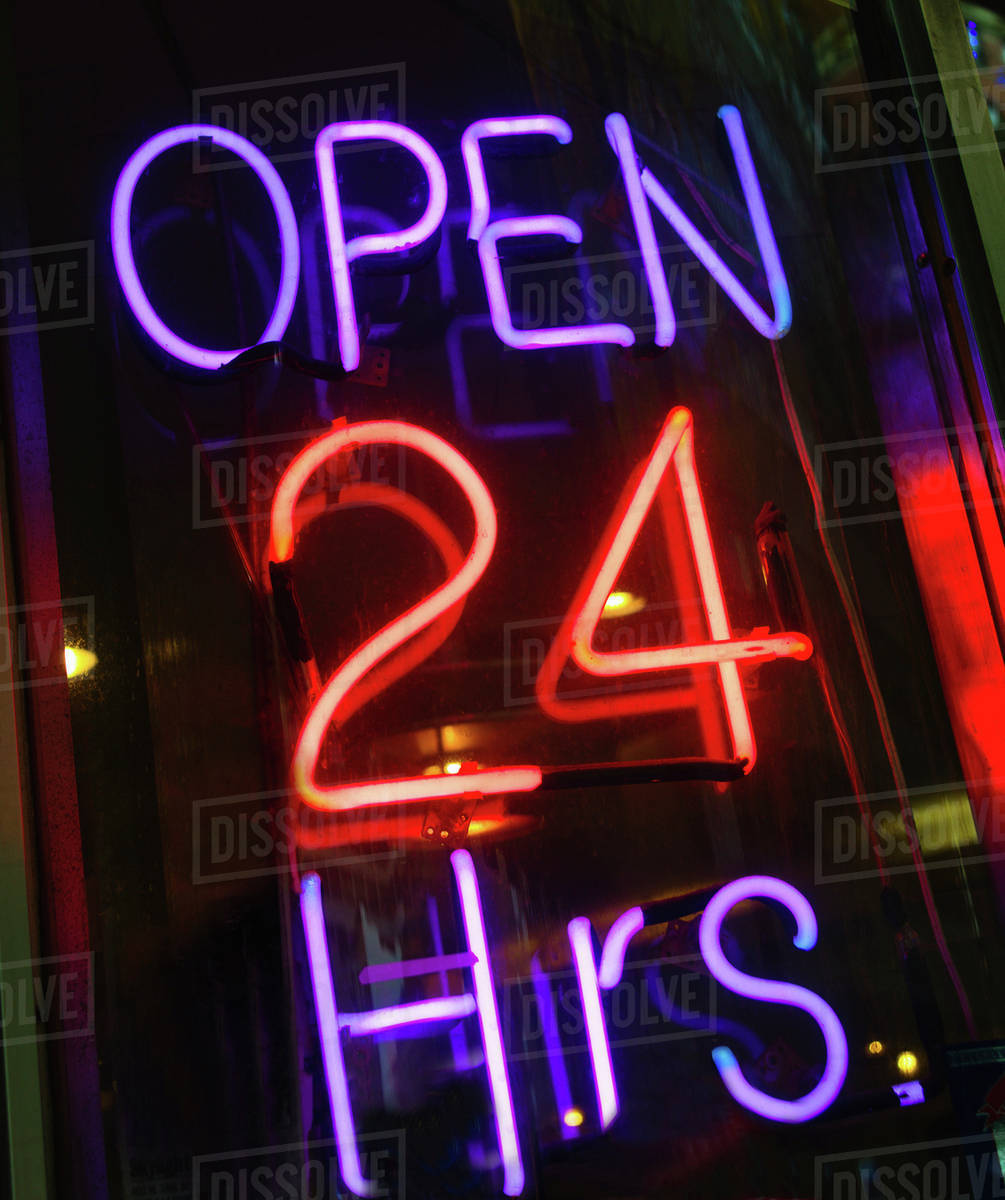 Neon shop open sign - Stock Photo - Dissolve