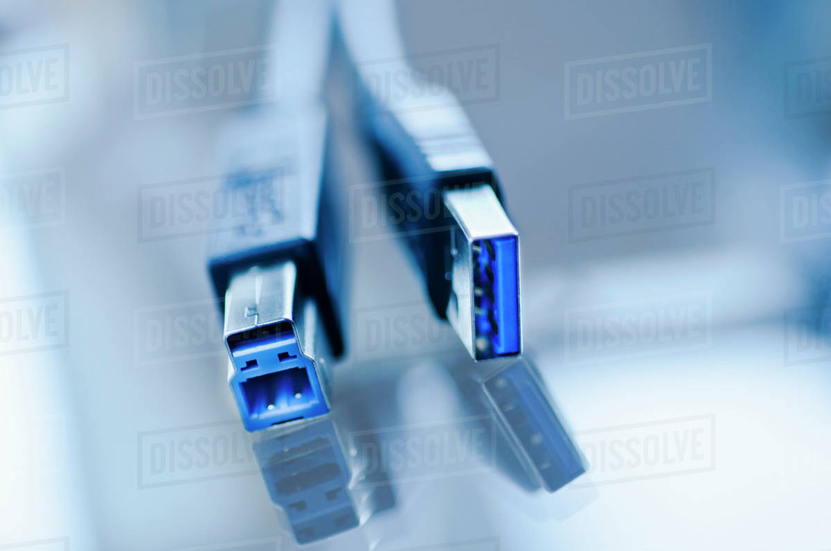 Close up of USB cable - Royalty-free Stock Photo | Dissolve