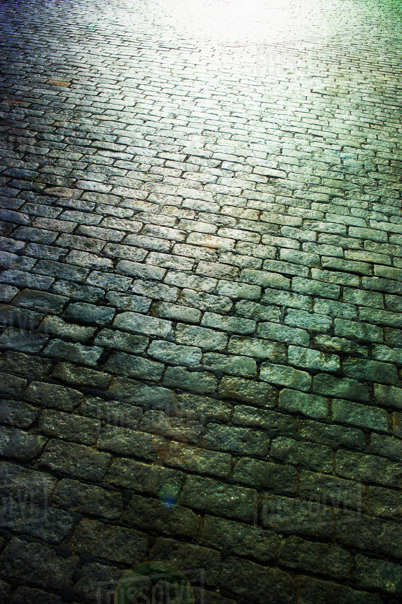 Cobblestoned street - Royalty-free Stock Photo | Dissolve