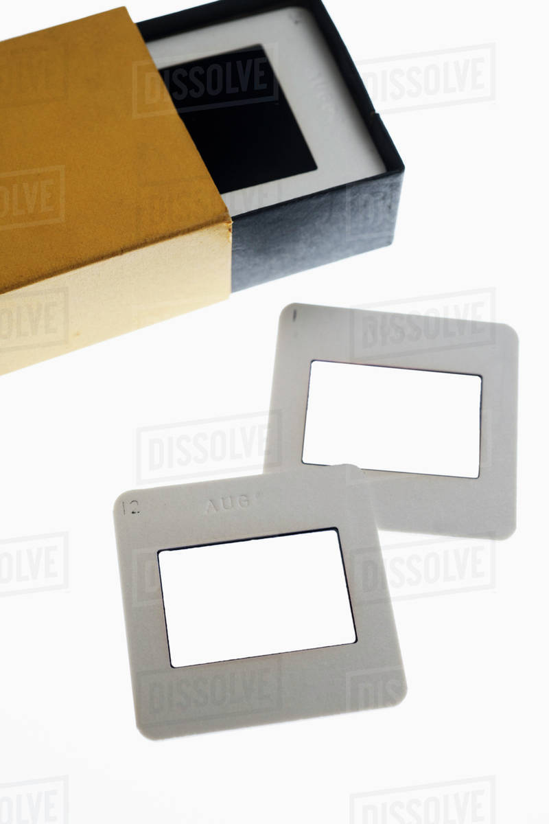 Close up of slides and on light box - Royalty-free Stock Photo | Dissolve