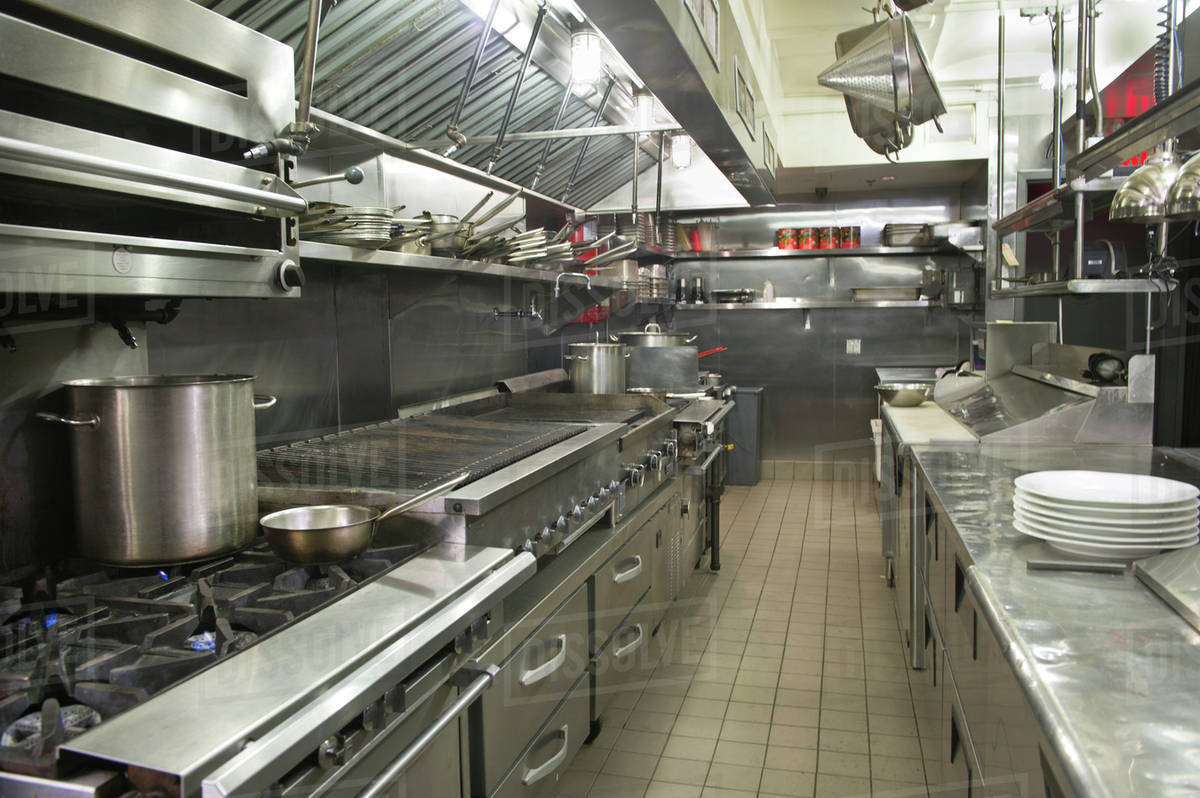 Interior of commercial kitchen - Royalty-free Stock Photo | Dissolve