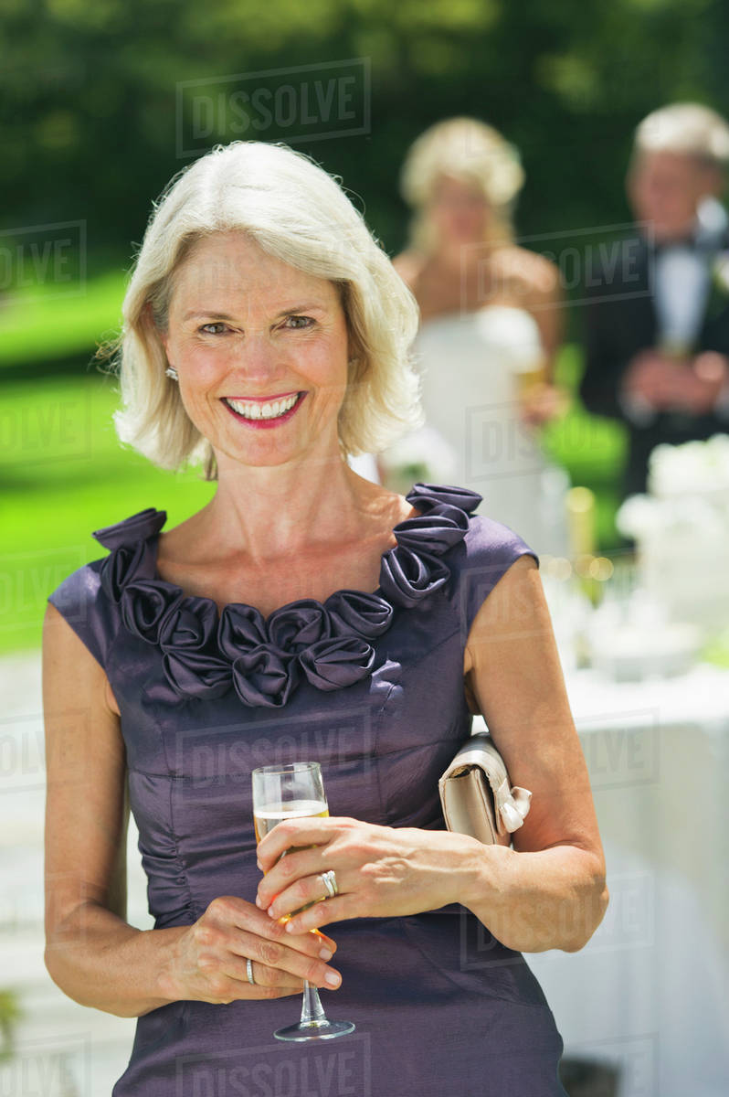 Portrait of mother of bride at wedding reception - Royalty-free Stock ...