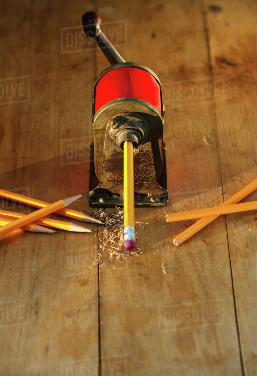 Studio shot of pencil sharpener - Stock Photo - Dissolve