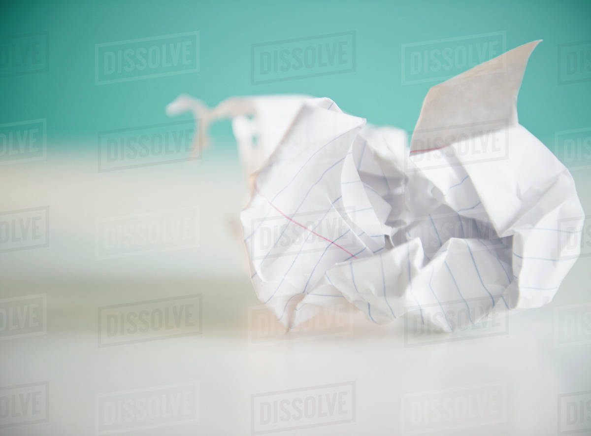 Studio shot of crumpled paper - Royalty-free Stock Photo | Dissolve