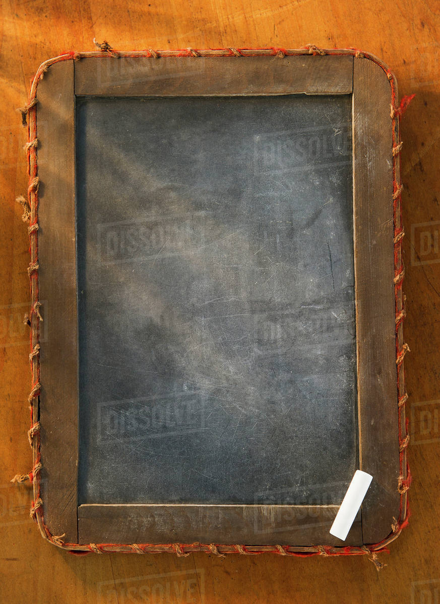 Empty chalkboard with chalk, studio shot - Royalty-free Stock Photo ...