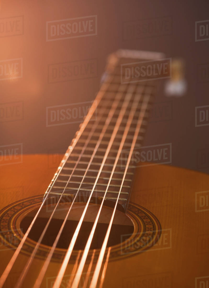 Close up of acoustic guitar - Royalty-free Stock Photo | Dissolve