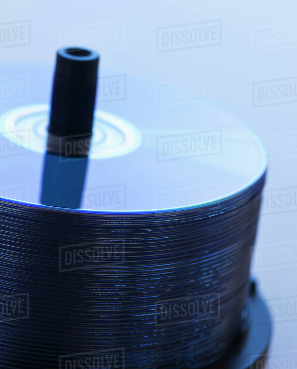 Stack of CDs, studio shot - Royalty-free Stock Photo | Dissolve