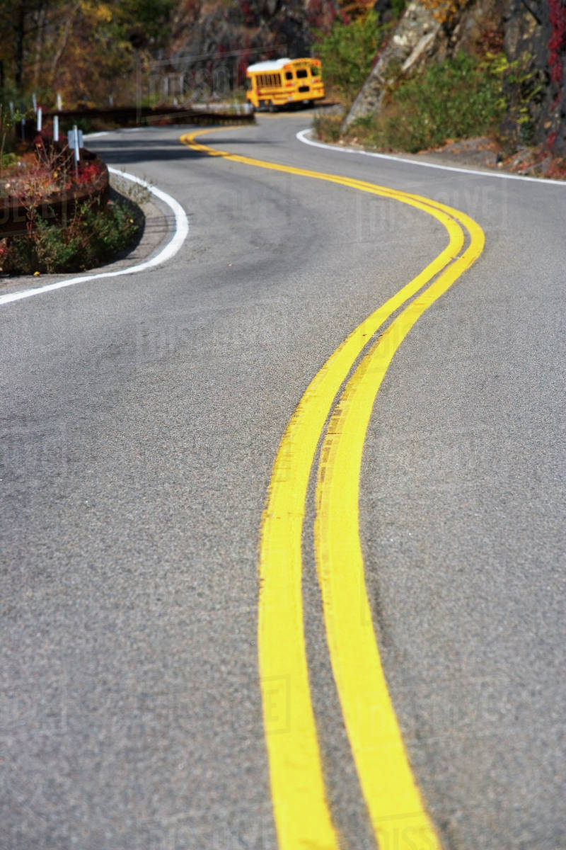 USA, New York, Bear Mountain, winding road - Stock Photo - Dissolve