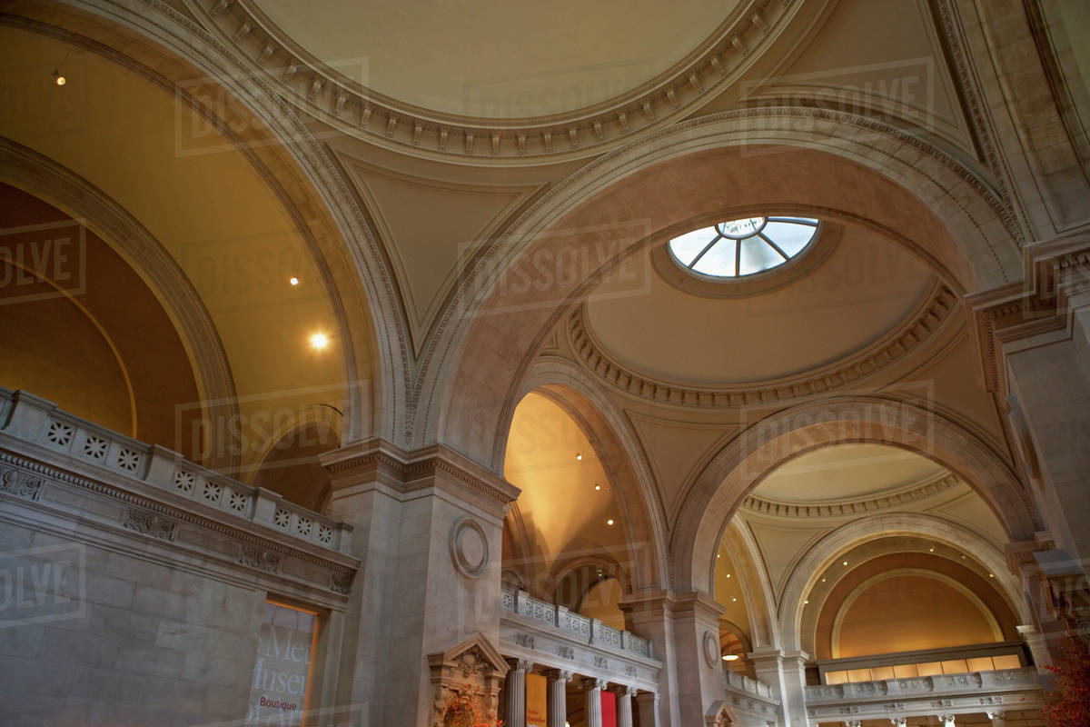 USA, New York City, Metropolitan Museum ceiling detail - Stock Photo ...