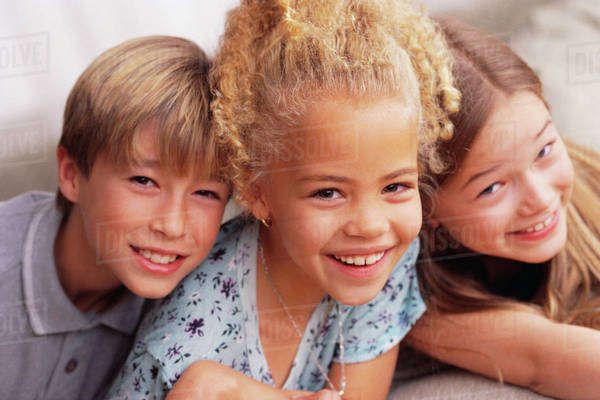Portrait of three children - Royalty-free Stock Photo | Dissolve