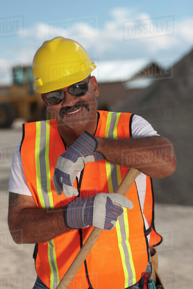 Portrait of construction worker on building site - Royalty-free Stock ...
