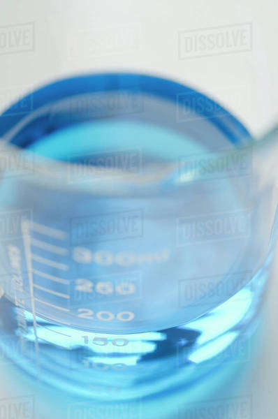 Studio shot of laboratory beaker with blue liquid - Royalty-free Stock ...